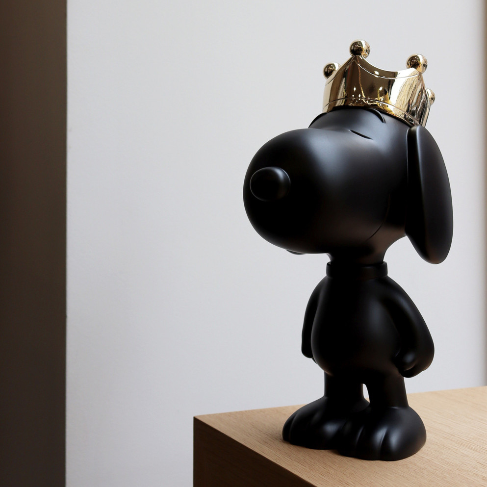Snoopy Crown Peanuts Figurine 31 cm Black & Gold