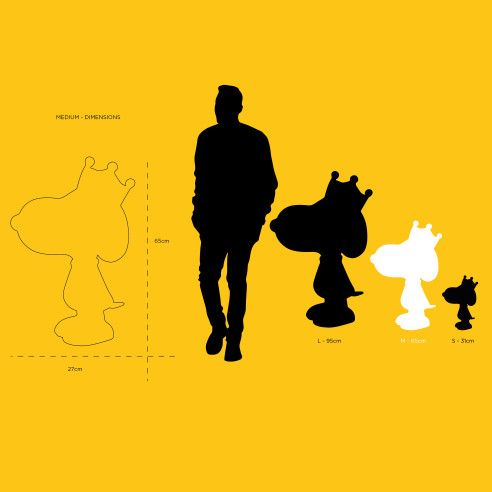 Snoopy Crown Peanuts Figurine 65 cm Bicolor